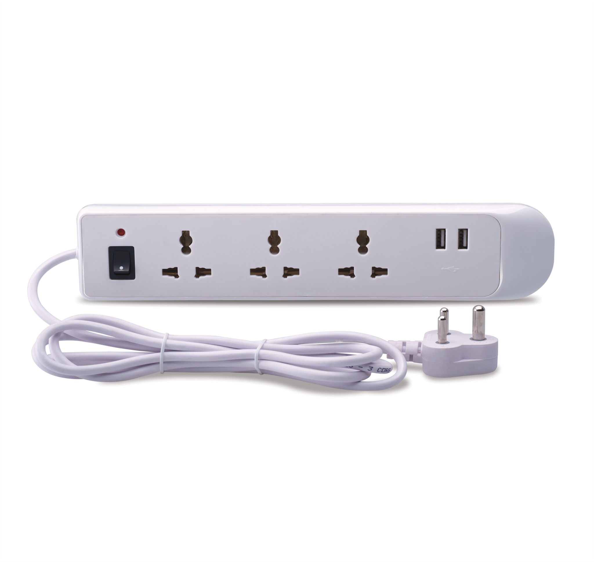 Bajaj 6A 3 Sockets, 2 USB Extension Board – Bajaj Electricals India