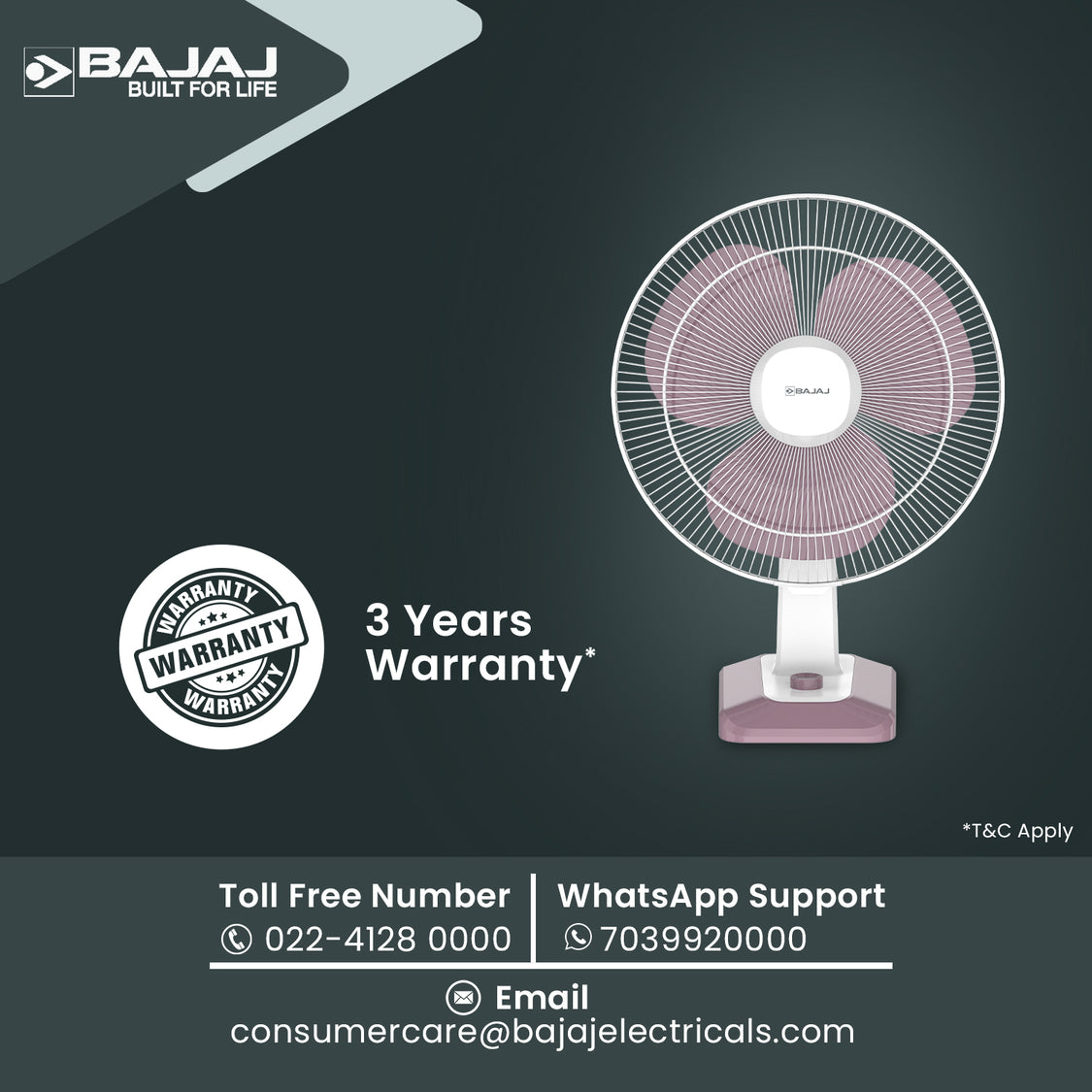 Buy Best Table Fan Online & Get Upto 40% Off | Free Delivery – Bajaj ...
