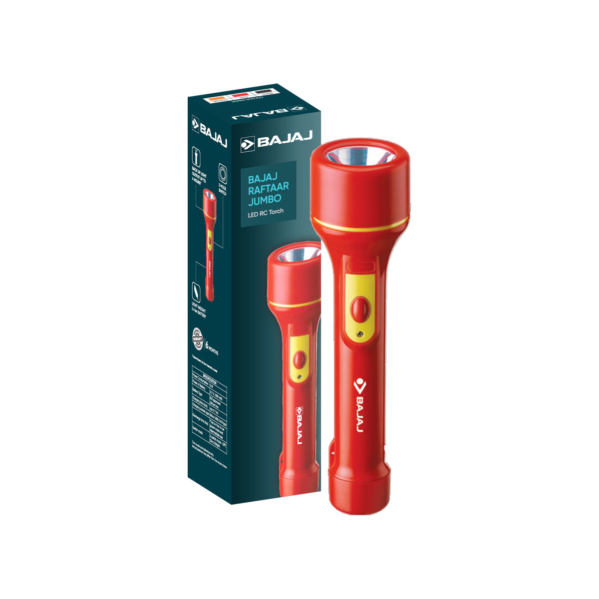 RAFTAAR JUMBO LED RC Torch – Bajaj Electricals India